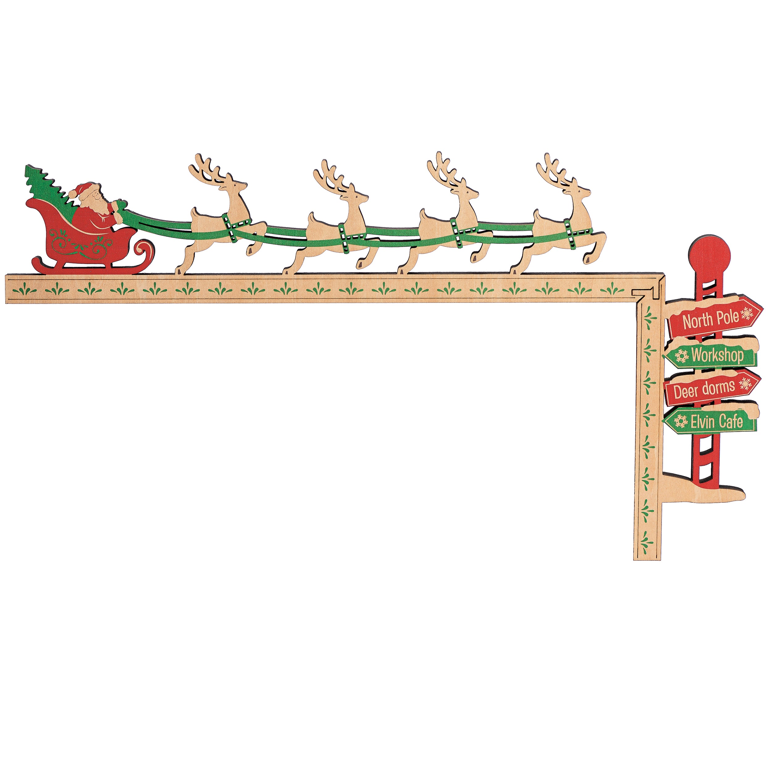 Santa & Sleigh Door Frame Decor