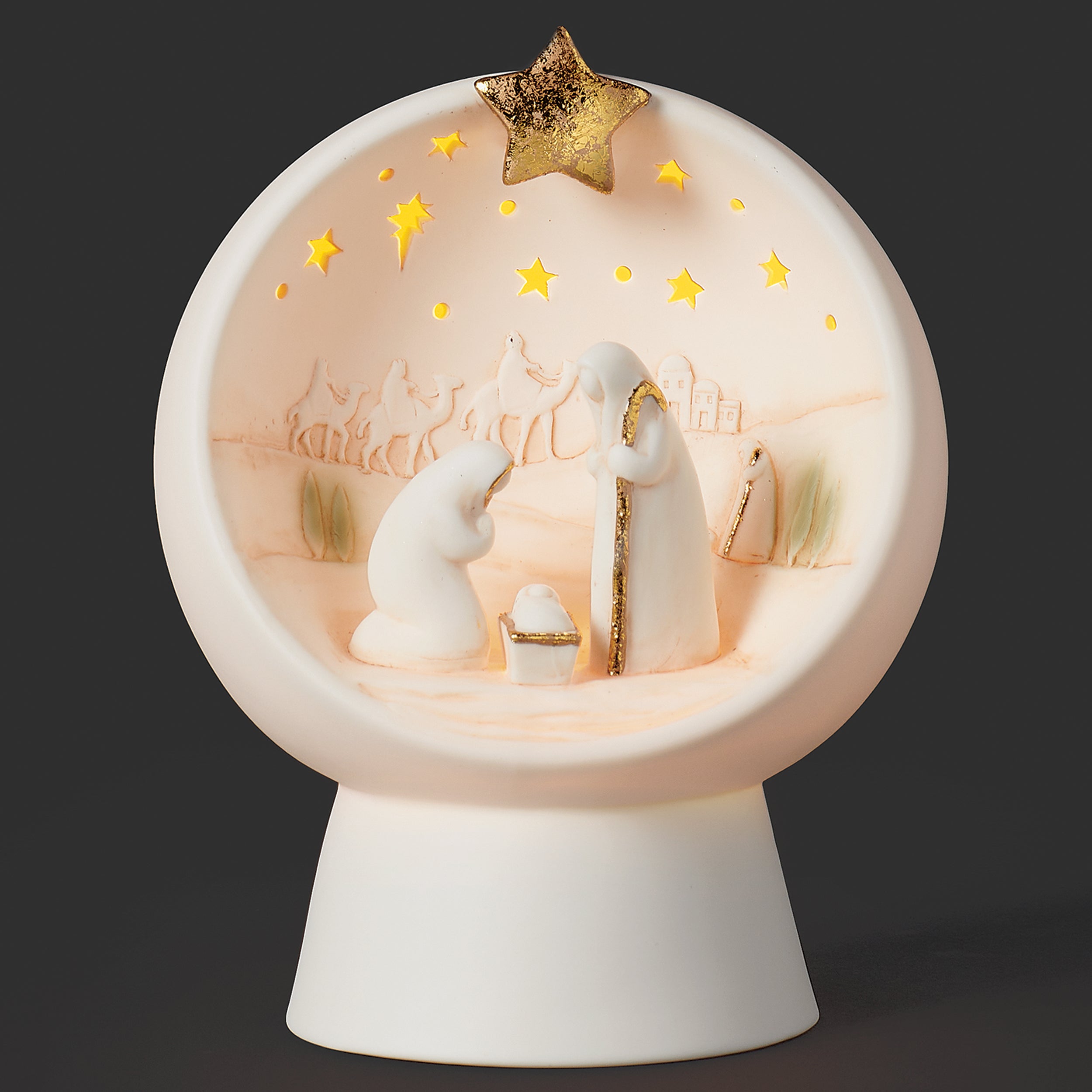 Lighted Holy Family Nativity Orb