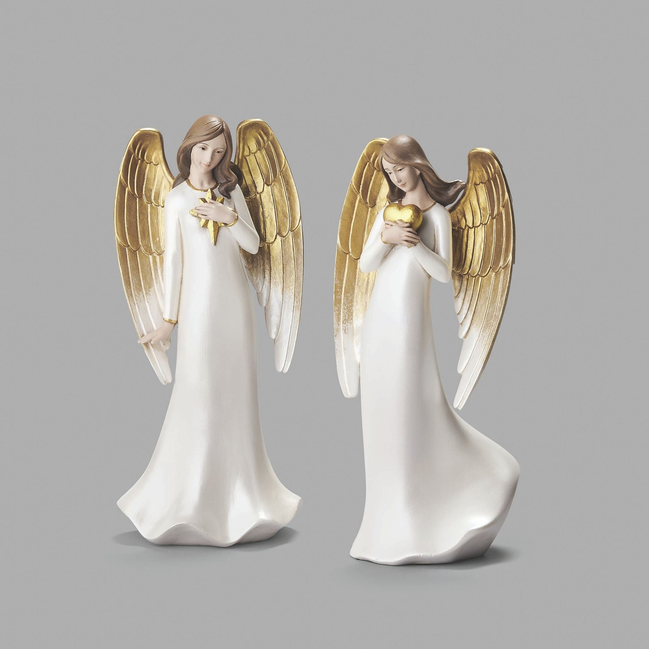 Joseph’s Studio Standing Angel Figure 2-Piece Set 9" – Gold Wing ...